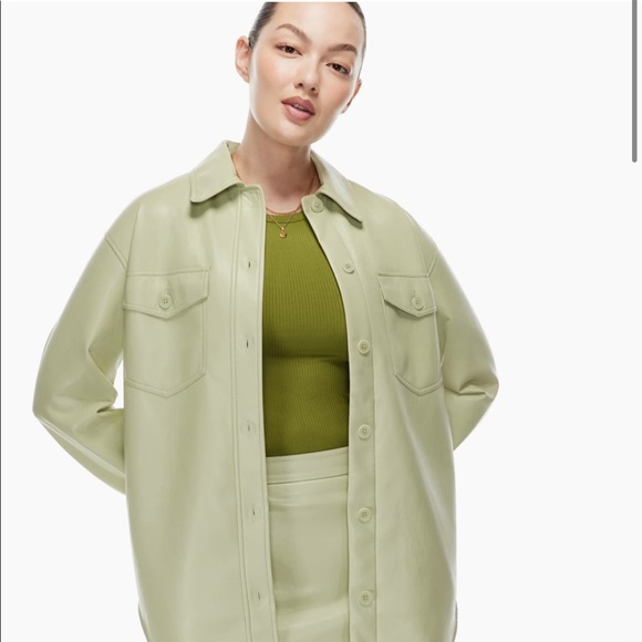 Aritzia | Jackets & Coats | Aritzia Shacket Size Medium In Pastel Sage ...